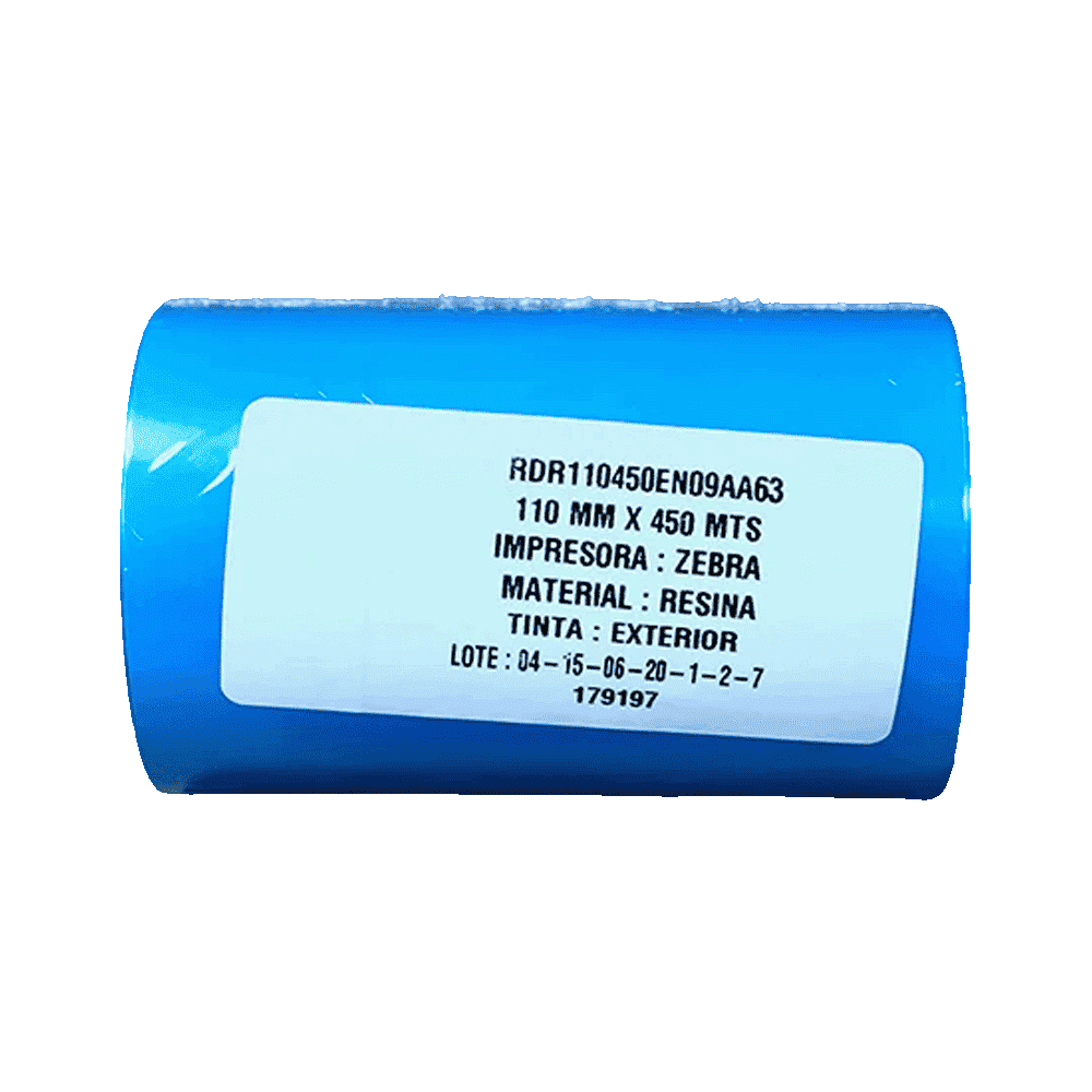 Ribbon resina 110mmx300mts para impresora Zebra -26Pzas - RIVUS®